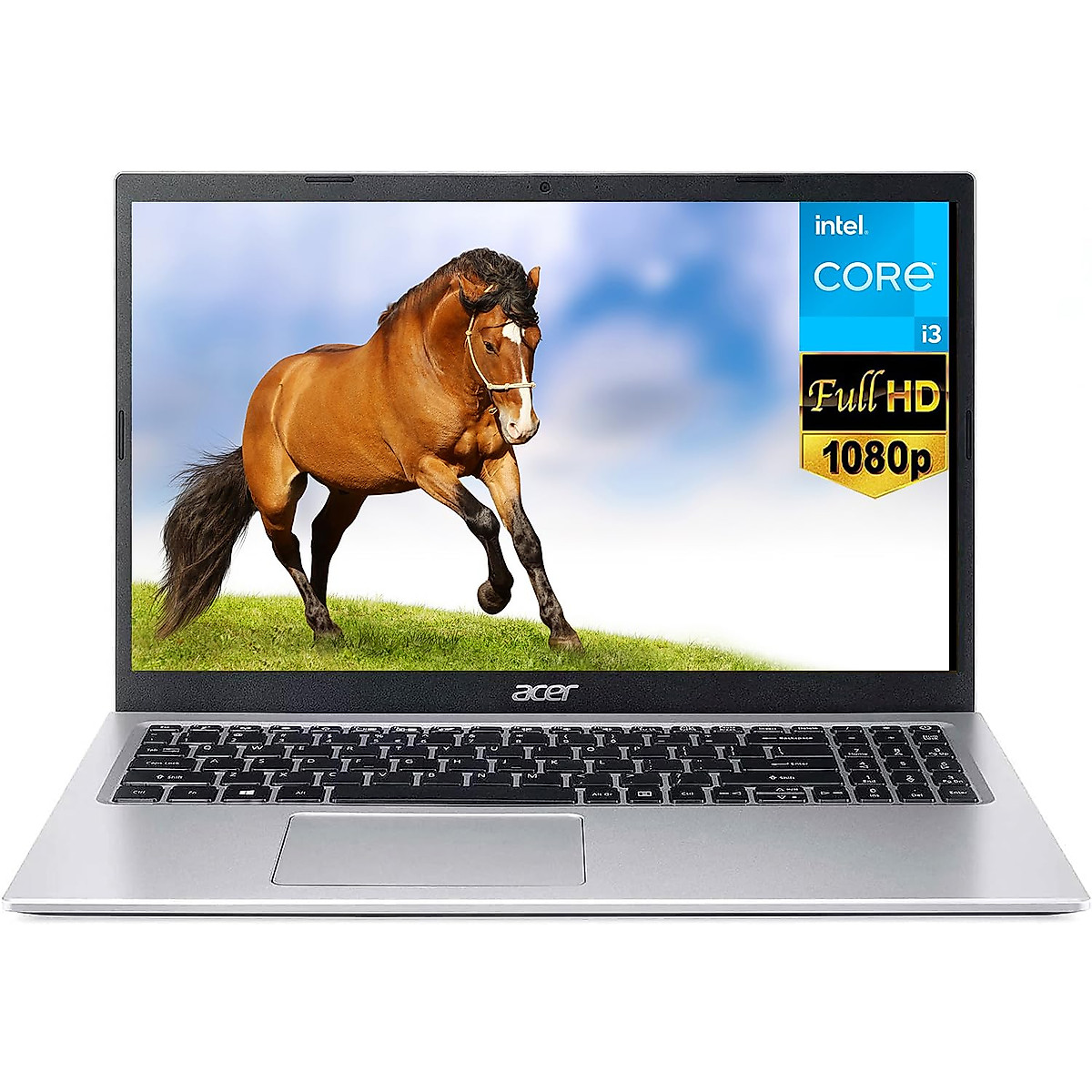 Acer Aspire 3 15.6" Laptop for Student and Business, Intel Core i3-1115G4 up to 4.1 GHz, 8GB RAM, 128GB SSD, FHD, Bluetooth, Wi-Fi, Slim and Light, Silver, Windows 11 Home S, Bundle with JAWFOAL