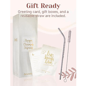 Onebttl Daughter in Law Gifts, Gifts for Daughter-in-Law on Christmas, Mother's Day, 20oz Stainless Steel Skinny Tumbler with Lid Straw - Best Daughter-in-law Ever