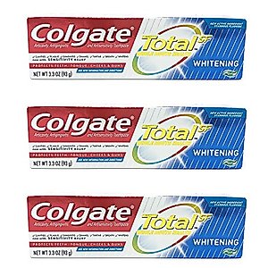 Colgate Total Whitening Toothpaste Gel, 3.3 oz (Pack of 3)