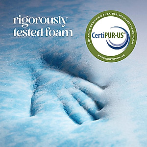 ViscoSoft 4 Inch Pillow Top Memory Foam Mattress Topper Short Queen - Cooling Hybrid Lux Dual Layer RV/Camper Mattress Pad - CertiPUR-US Certified