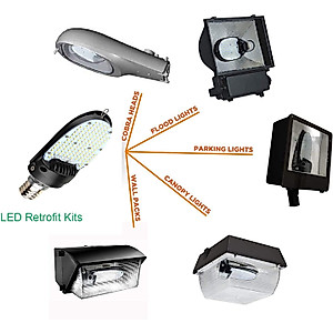 OSTEK 54W LED Shoebox Area Corn Light Bulb, LED Retrofit Kits 5000K E39 Rotatable Mogul 7560LM LED Commercial Lighting - Post Street Light Security Lights Parking LED Paddle Light, UL DLC