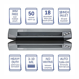 SINCHI 3-10 mil, Heavy Duty, 48-Second Warm-up Commercial Laminating Machine, Never Jam High Speed 13-inch Thermal Laminator Machine for Business/Office/School