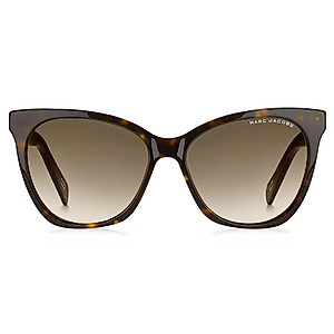 Marc Jacobs Women's Marc 336/S Cat Eye Sunglasses, Dark Havana/Brown Gradient, 56mm, 16mm
