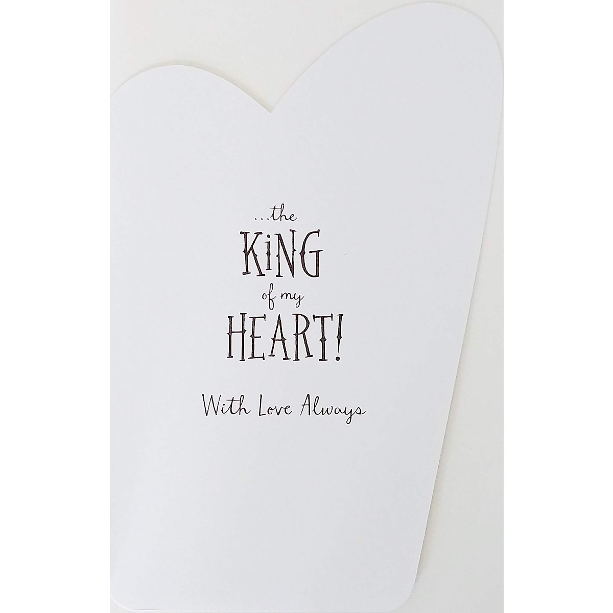 Happy Birthday To My Husband - The King of My Heart Greeting Card with Bulldog Dog