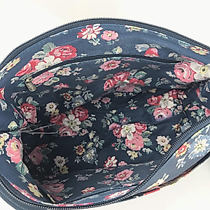 Cath Kidston Matt Oilcloth The All Day Bag Crossbody Handbag Forest Bunch Colour Navy