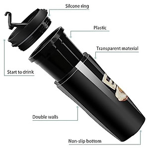 Fried Egg Travel Coffee Mug Reusable Coffee Cup Tumbler with Lid for Outdoor 350ml