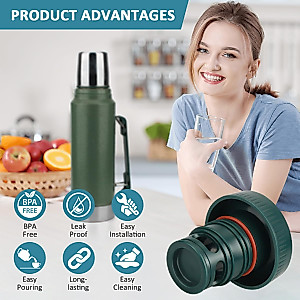 Parts Shop Replacement Thermos Stopper For Stanley Aladdin Vacuum Insulated Small Mouth Bottle ACP0060-632 Bottles Stopper #13B pre-2002 Production Replaces Parts No A-944DH A945DH