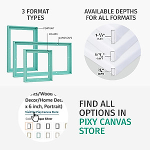 Pixy Canvas 12x12 Floater Frame for 1-1/4 (1.25) inch Deep Canvas Paintings/Canvas Prints/Wood Canvas Panels/Wall Art/Wall Decor/Home Decor/Artwork (Rusty Blue, 12 x 12 inch, Square)