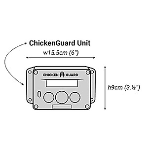 ChickenGuard Automatic Chicken Coop Door Openers, 3 Models, Timer/Light Sensor, Lift up to 4kg Pop Hole Door, Batteries (Premium)