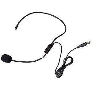 Mini Mic,Mini XLR 3 Pins TA3F Plug Head-Wear Mic,Professional Wireless Headset Microphone,for Waist Mounted Wireless Transmitter