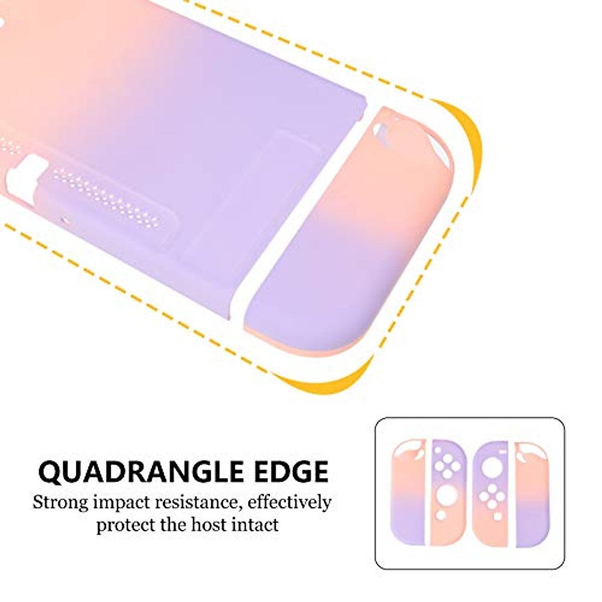 ibasenice Case Cover Compatible for Switch Game Shell Handheld Grip Controller Back Plate Replacement