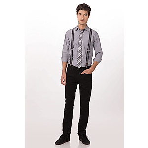 Chef Works Unisex Pant Suspenders, Black Gray, One Size