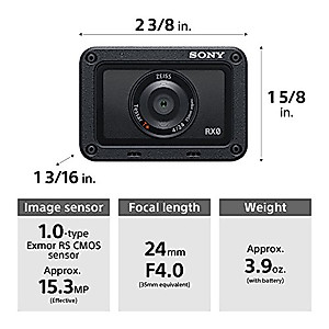 Sony 1.0-type Sensor Ultra-Compact Camera with Waterproof and Shockproof Design (DSCRX0)
