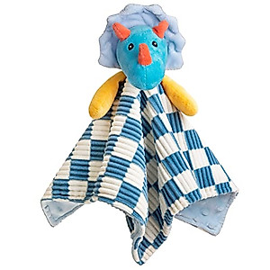 BEILIMU Bear+Dinosaur Security Blanket Soft Baby Lovey Fluffy Blanket Unisex Lovie Snuggle Toy Baby Bear Stuffed Gift for Newborn