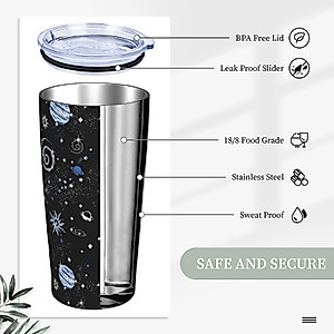 JASROTAO Space Galaxy Tumbler,Galaxy 20oz Stainless Steel Insulated Travel Tumbler,Travel Coffee Mug with Lid and Straw Water Bottle Drink Tumbler Cups Gifts for Women Men