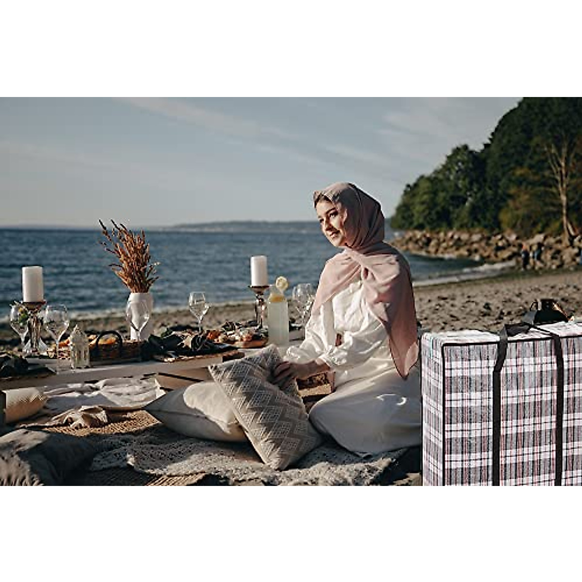 Heavy Duty Extra Large Moving Bags, 168L Jumbo Organizer Storage Bags With Durable Zipper, Water Resistant Totes, Carrying Bag, Camping Bag for Clothes, Bedding, Comforter, Pillow, Moving(Set of 4)