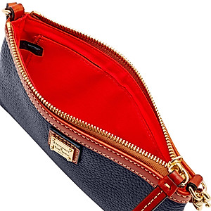 Dooney & Bourke Handbag, Pebble Grain Large Slim Wristlet - Blue