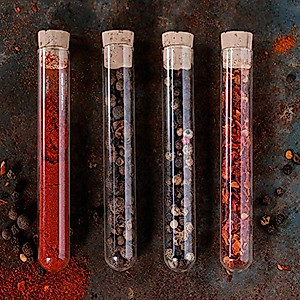 Joyclub 20x150mm 35ml Plastic Test Tubes with Cork Stoppers for Scientific Experiment, Halloween, Christmas, Scientific Themed Kids Birthday Party Supplies, Decorate The House, Candy Storage(30 Pack)