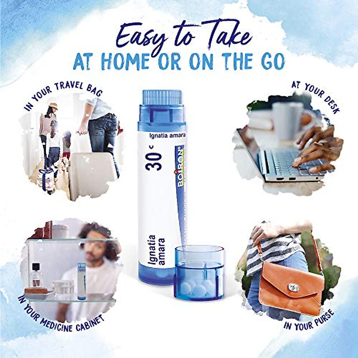 Boiron Ignatia Amara 30C Homeopathic Medicine for Relief from Emotional Stress, Hypersensitivity, Irritability, and Moodiness - 80 Count (Pack of 3)