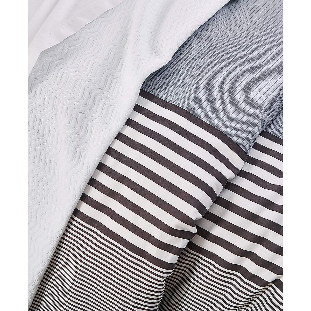 Lacoste Meribel Cotton Bedding Set, Twin/TwinXL Duvet, Grey