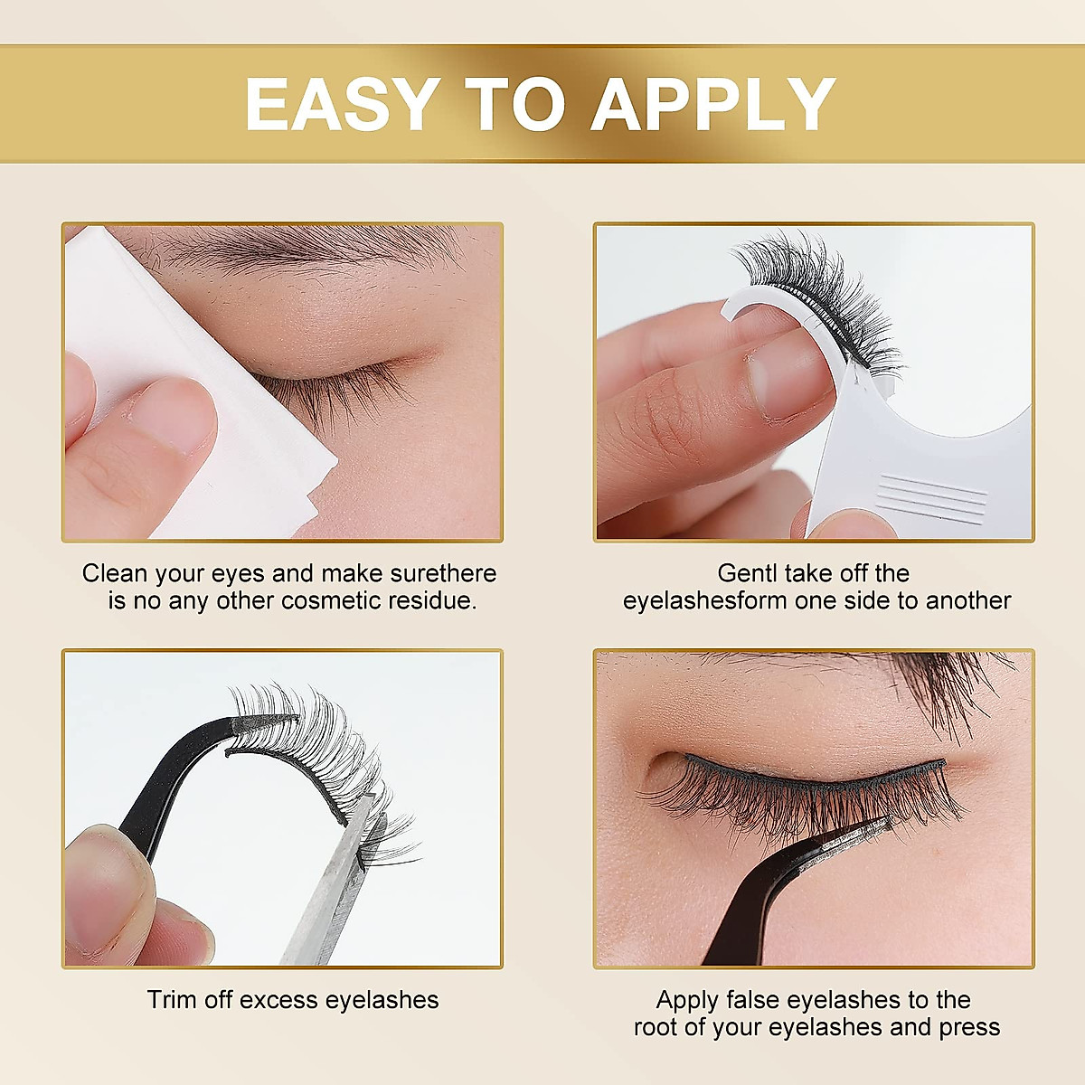 6 Pairs Reusable Self Adhesive Eyelashes No Glue or Eyeliner Needed Waterproof Natural Look False Lashes Extension Stable Stick on Eyelashes False Eyelashes Gift for Women Girls, 3 Style