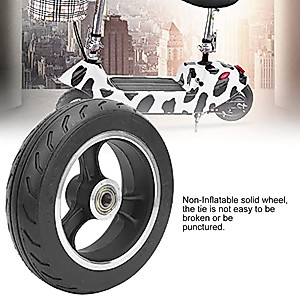 6Inch Solid Wheel, 145x4.0 Solid Flat Free Explosion Proof Wheel Set Solid Wheel Replacement for Electric Scooter, Wheelchairs, Rollators, Walkers