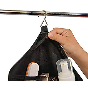 Home-X Hanging Mesh Pockets Organizer-Over the Door Hook-Shampoo Shower Organizer-Closet Caddy-6 Pockets House Organization and Storage-Black