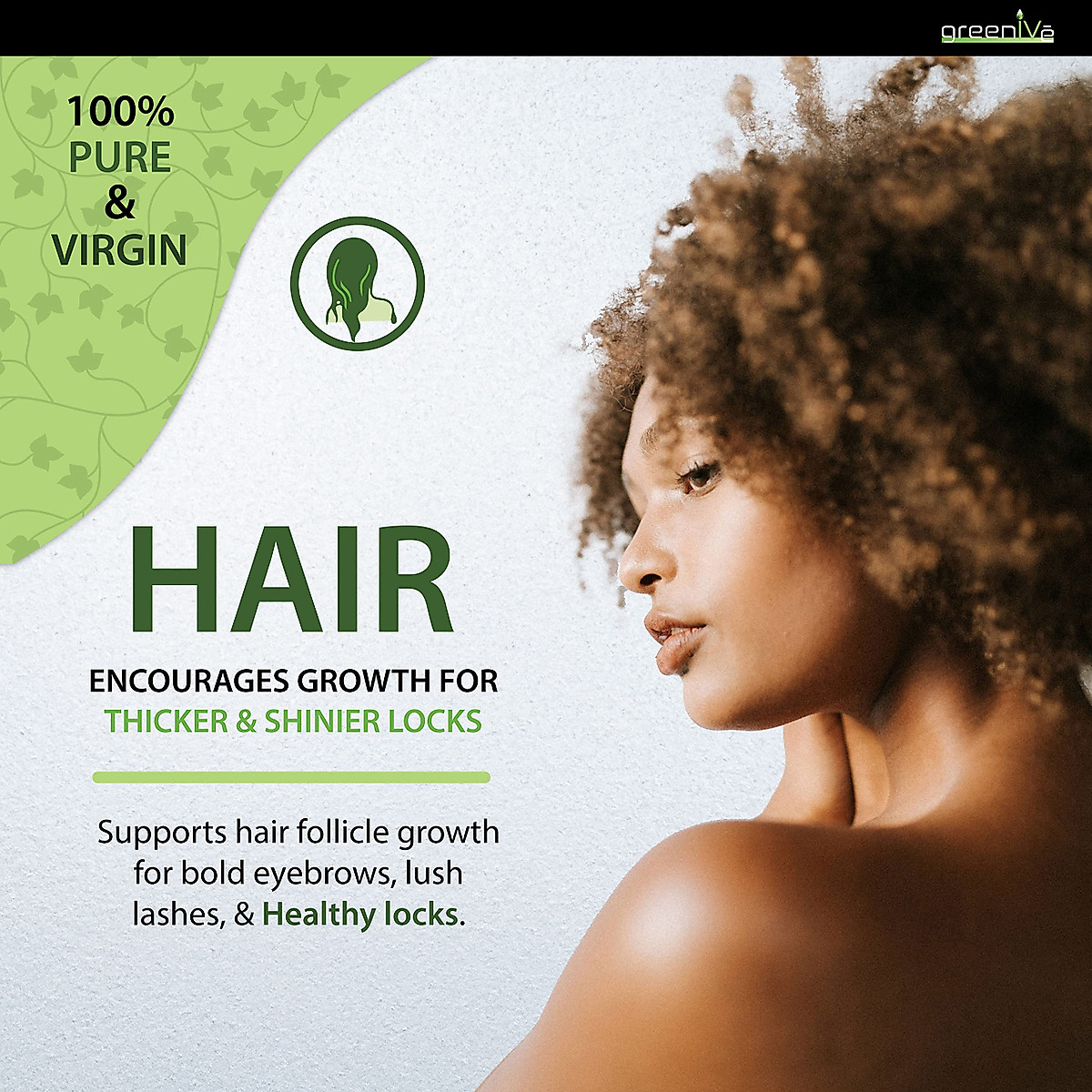 GreenIVe Castor Oil Organically Grown 100% Pure 32oz Bottle Cold Pressed, Hexane Free, Eyelash and Eyebrow Growth Serum, Skin Moisturizer Detox and Wraps