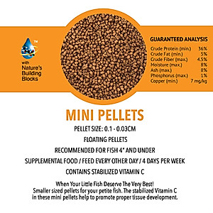 MICROBE-LIFT MLLMPSM Mini Floating Fish Food Pellets for Ponds, Water Gardens, and Fountains, for Small Live Goldfish and Koi, 12 Ounces