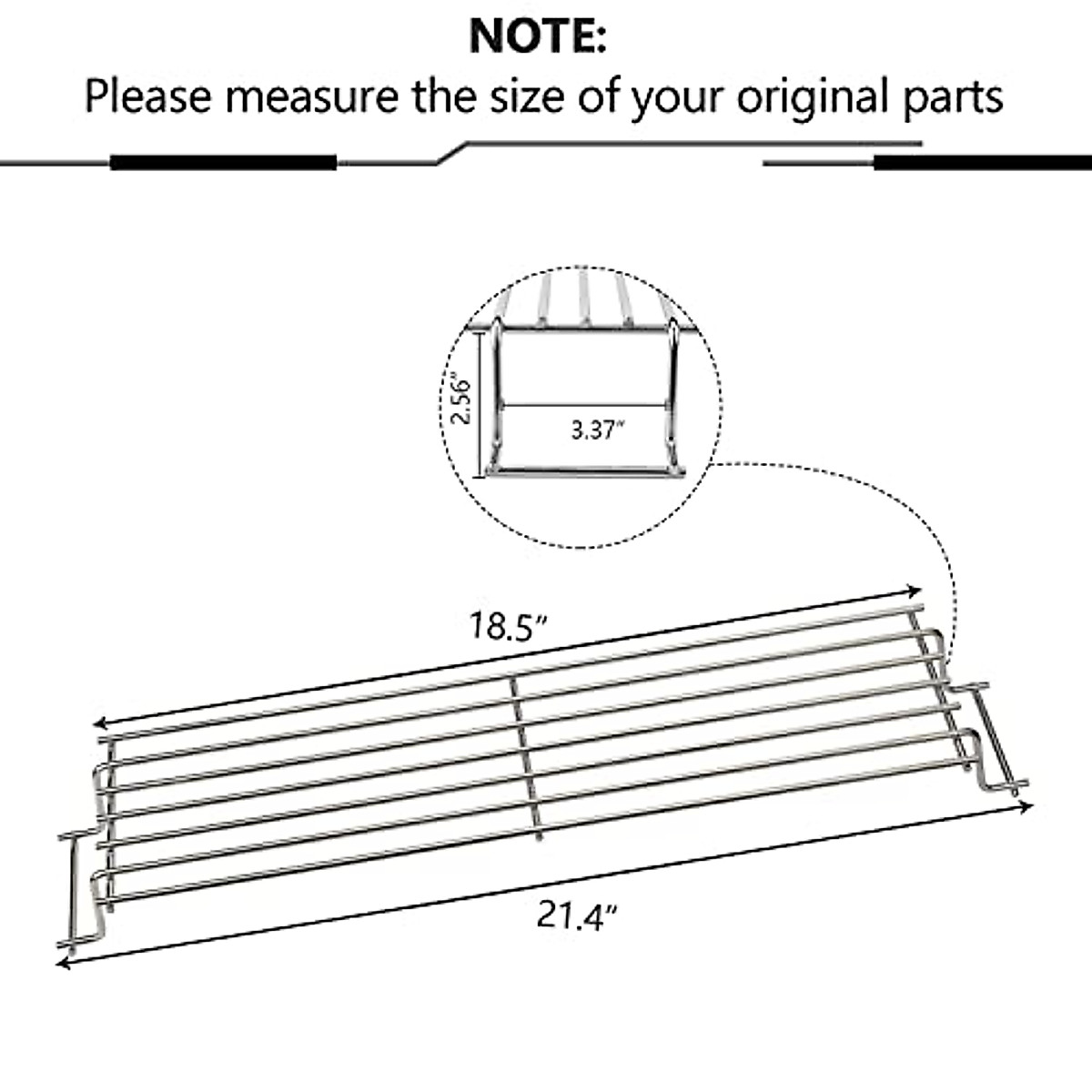 Unidanho 69866 Stainless Steel Warming Rack for Weber Weber Spirit E210 S210 E220 S220 with Up Front Controls (2013 - Newer)