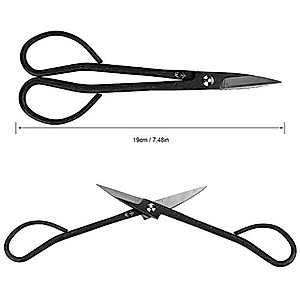 Atyhao 190mm Stainless Steel Garden Bonsai Scissors Shear Root Branch Trimming Pruning Tools