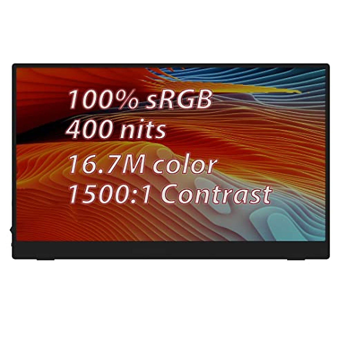 IOOIOO 100% sRGB 15.6 inch Portable Monitor for Laptop Windows MacBook Surface PC Tablet Smartphone Xbox PS5 PS4 Switch or Other Device with HDMI or HDMI Mini or USB C 3.1 with displayport