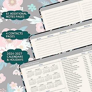 2023-2026 Pocket Planner / Calendar - 3 Year Monthly Planner from July 2023 - June 2026, 6.3" x 3.8", Monthly Pocket Calendar with 61 Notes Pages and Back Pocket, Pen Loop, Elastic Closure