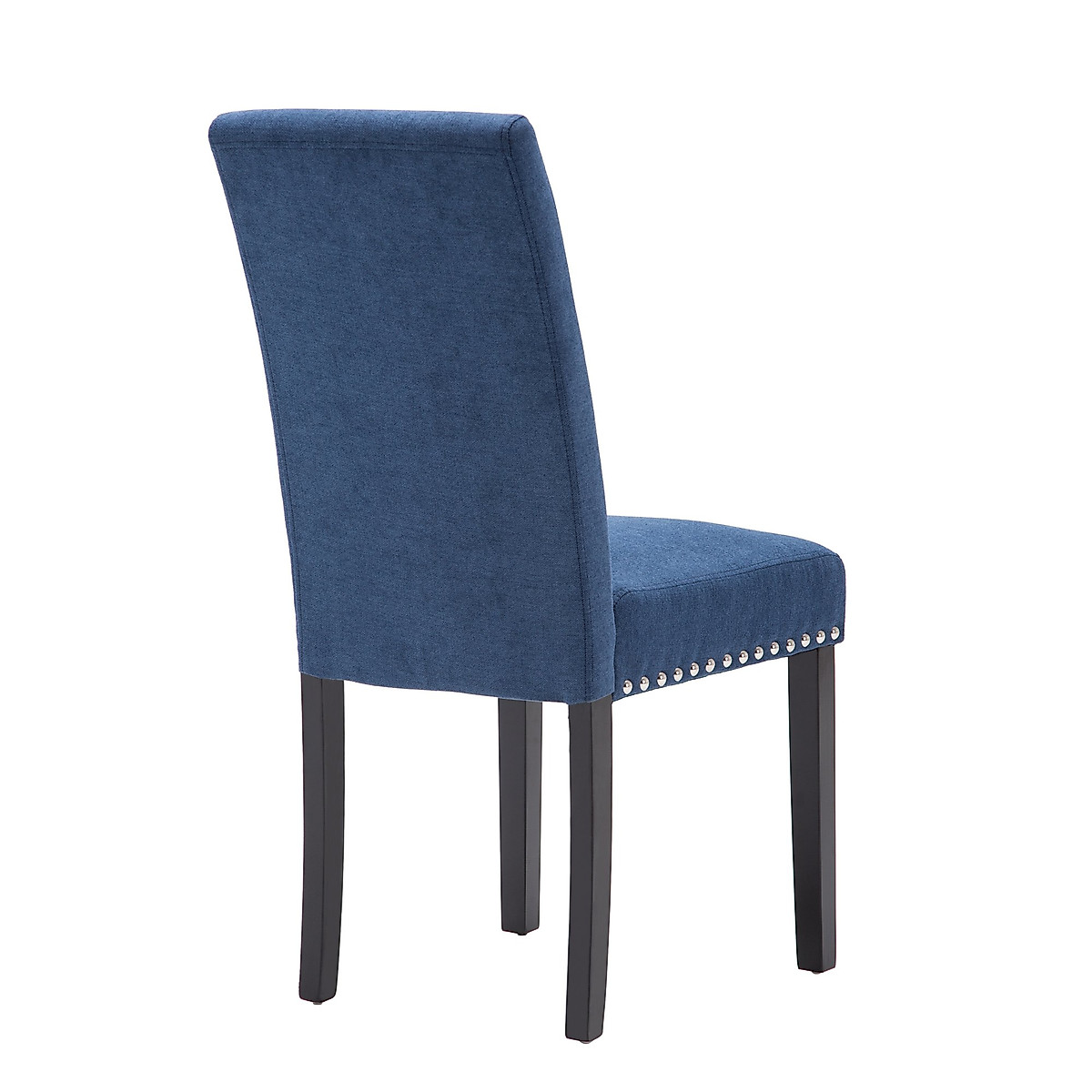 NOBPEINT Dining Chair Upholstered Fabric Dining Chairs with Copper Nails,Set of 2,Blue
