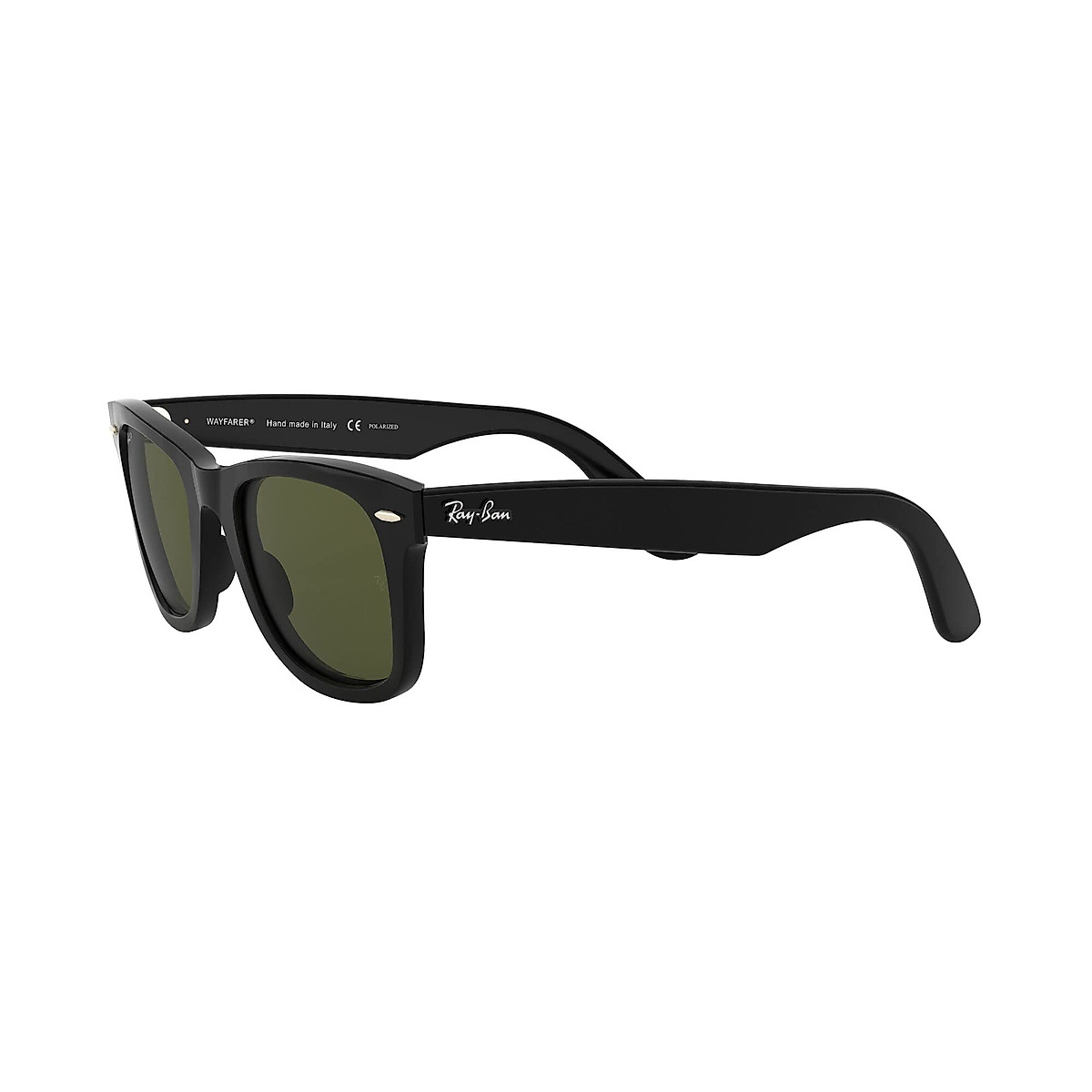 Ray-Ban Rb4340 Wayfarer Ease Square Sunglasses, Black/G-15 Green Polarized, 50 mm