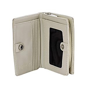 Shag Wear Music Festival Poster Small Snap Zipper Women's Bi-Fold Wallet (Cream)