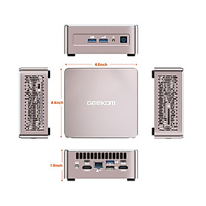 GEEKOM A5 Mini PC, AMD Ryzen 7 5800H(8C/16T, up to 4.4GHz) Mini Desktop Computer, 32GB DDR4 RAM 512GB M.2 SSD, Radeon Vega 8 Graphics, Support 8K UHD/USB 3.2/WiFi6/BT5.2/HDMI/Windows 11 Pro