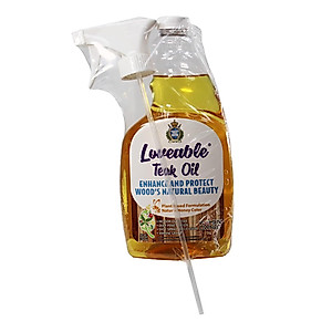 EcoDecors Loveable 24 oz, Spray Bottle, Teak Oil, Teak Sealer, Teak Cleaner, Teak Oil for Outdoor Furniture, Teak Stain, Teak Sealer for Outdoor Furniture, Teak Wood Oil, Teak Cleaner and Brightener