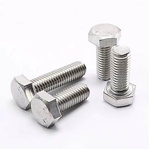 5 Pcs M12 Hex Bolt M12-1.75 x 55mm UNC Hex Head Screw Bolts A2-70(304) Stainless Steel Fully Threaded Hex Tap Bolts，Plain Finish，Fully Threaded (M12 x 55mm)