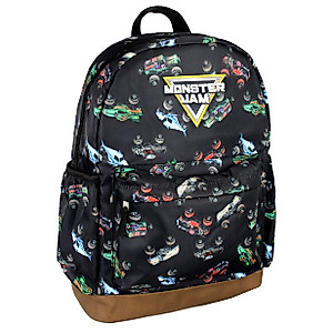 Monster Jam Trucks Dragon Zombie Grave Digger Megalodon All Over Print Backpack