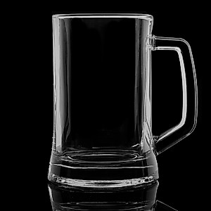 Burns Glass Beer Pint Glasses, Classic German Stein Beer Mug, 22 Oz.