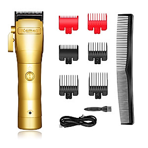 KEMEI Professional Mens Hair Clippers Hair Trimmer for Men Cordless Grooming Kit 2850 for Barbers and Stylists USB Rechargeable