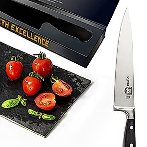 KUMA Essentials Kitchen Knife Set - Classic 3 Piece Collection - 8" Chef's Knife, 3.5" Paring Knife, and 8" Honing Rod - Knives Set Without Block or Roll Bag - Conquer Your Kitchen