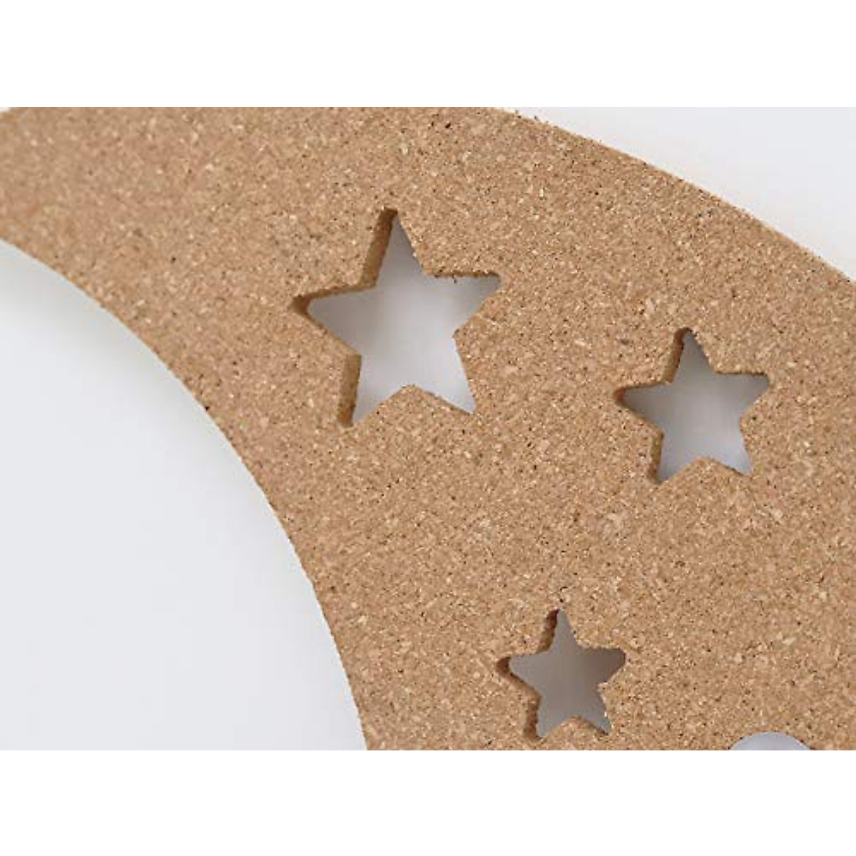 Pinboard Moon Shaped Wall Decor - Cork Board with 6 Pushpins - Bulletin Board Display,School or Classroom Home Decor