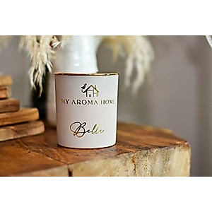 Vanilla Bean | 8 oz | Strong Scented Candles | Natural Soy Candle | Premium Strong Scent | Elegant Glass jar | Metal lid | Designer Gift Box | Long Even Burn | Double Wick