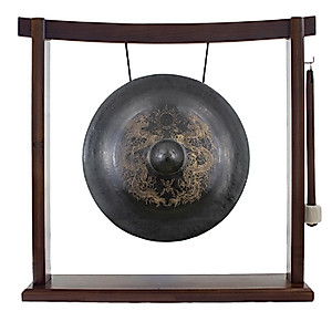 9" to 16" Vietnamese Dragon Gongs on Stands - Includes Stand of Choice, Gong, & Mallet/Clear Bell-like Tone/Promotes Positive Energy