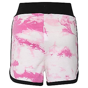 Kids Girls Shorts Gym Sports Tie Dye Pink Print Summer Hot Pant Shorts 5-13 Yrs