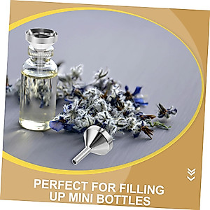 Baluue 12pcs 2.5 Inch x 0.6 Inch Small Metal Funnels with 2 Pack Mini Pipette for Filling Bottle and Containers, Oil and Liquid Filling and Tranfer Funners Tool Kit