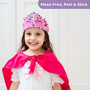jackinthebox Princess Themed Arts and Crafts for Girls - Make a Cape, Tiara and Wand, Best Gift for Girls Ages 5 6 7 8 Years, 3 Craft Projects in 1 Box..