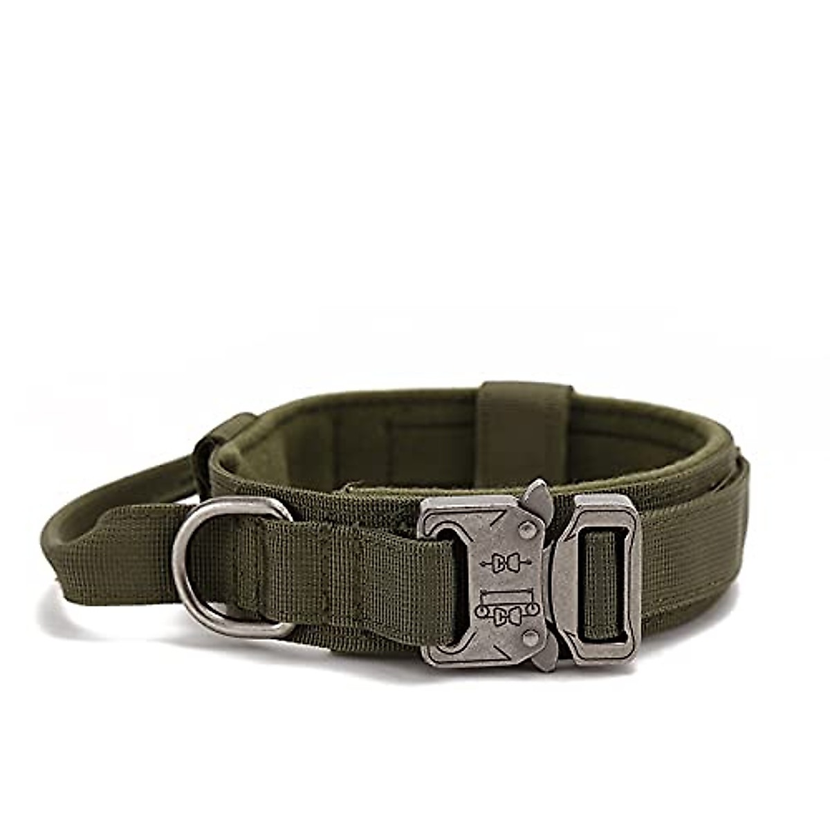 Tactical Dog Military Collar and Leash Set (Medium, Green)